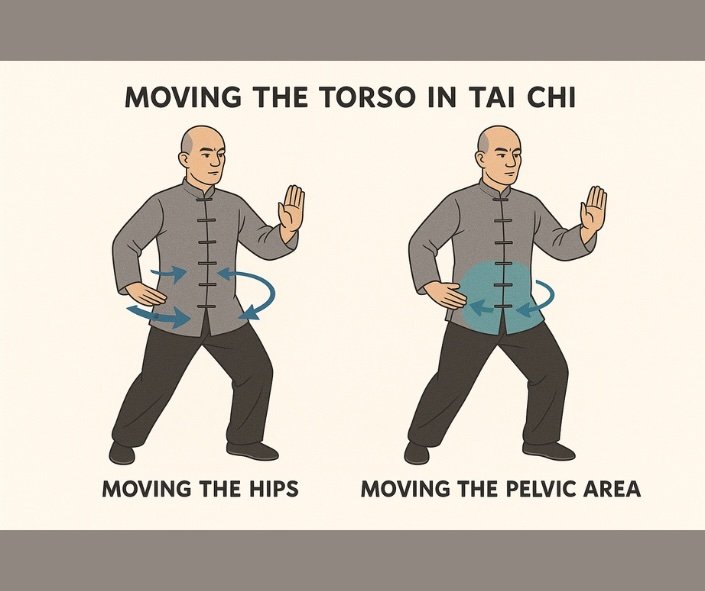 🌀 Moving the Torso in Tai Chi: Hips vs. Pelvic Area – Five Element Harmony